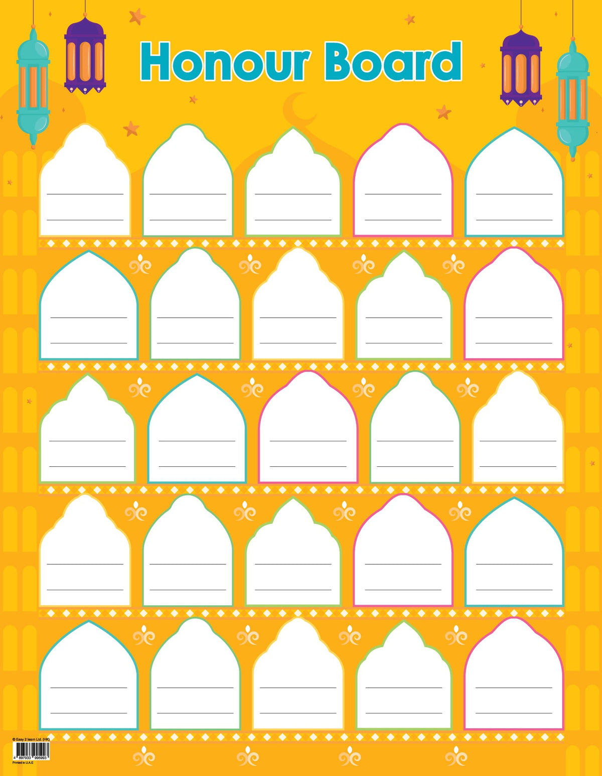 Lanterns – Honour Board in English
