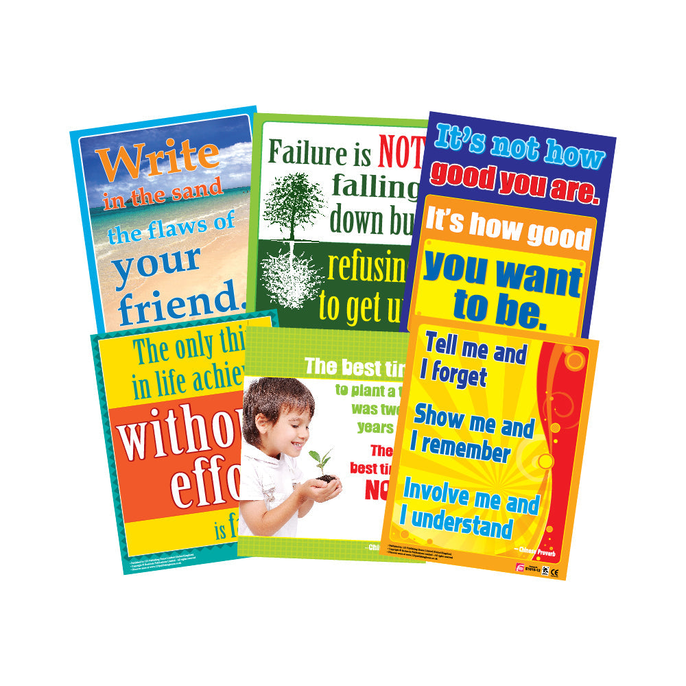 Inspiration Charts (6 Wall Charts) - Educational Wall Chart Pack in En