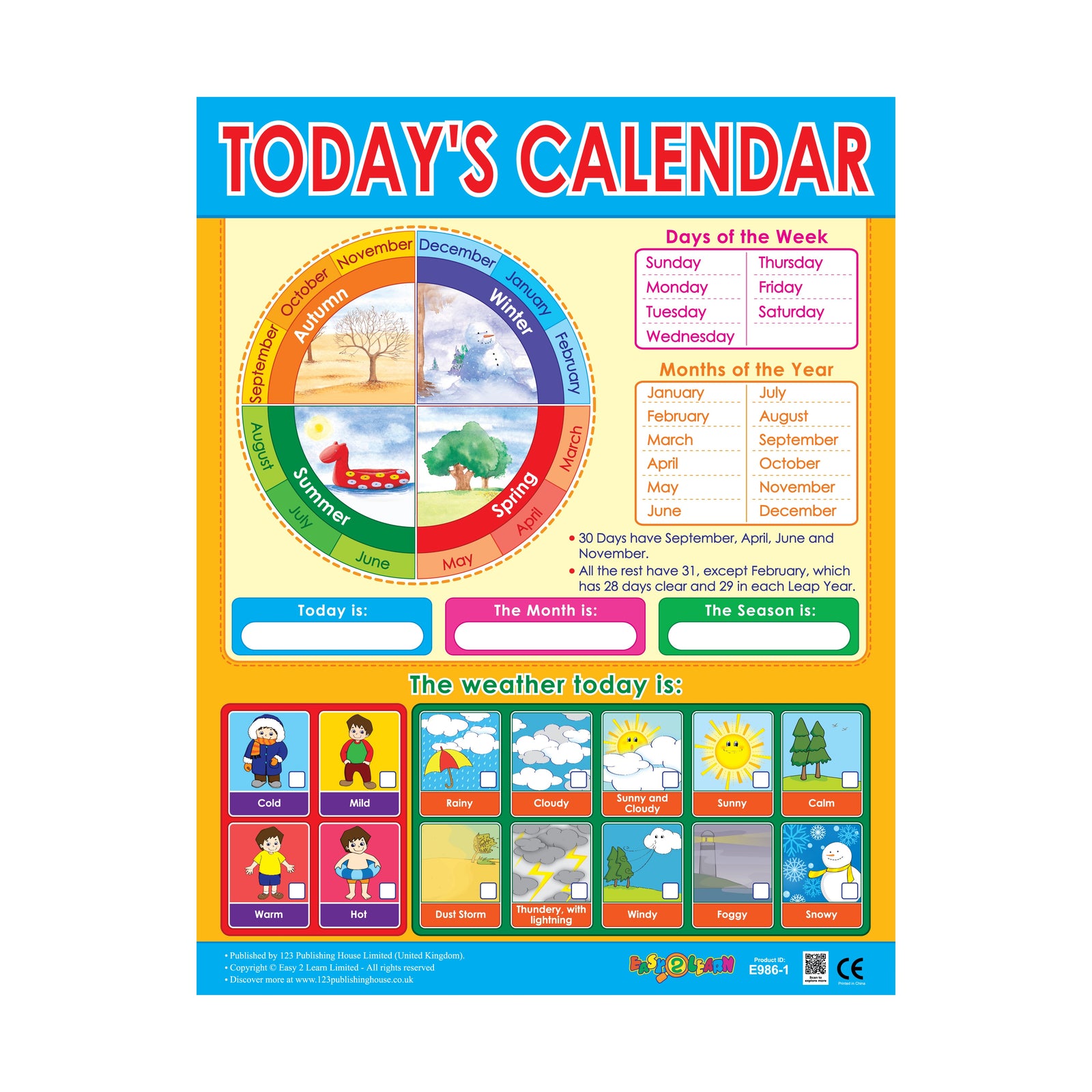 Classroom Essentials (6 Wall Charts) - Educational Wall Chart Pack in
